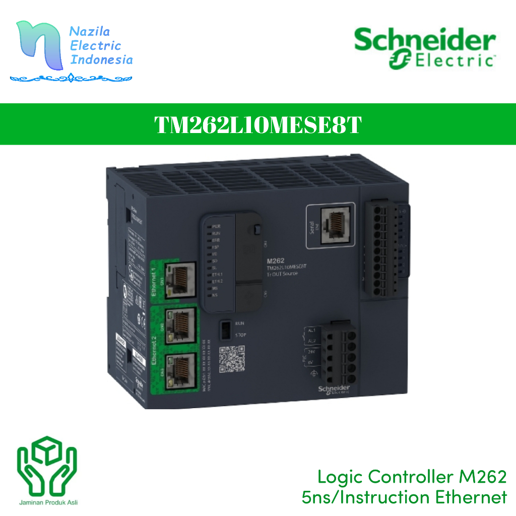 Jual Schneider TM262L10MESE8T Logic Controller M262, 5NS/Ins. Original ...