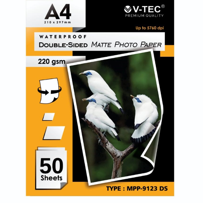 Jual Kertas Matte Double Sided Photo Paper Vtec A4 220 gsm / Kertas ...