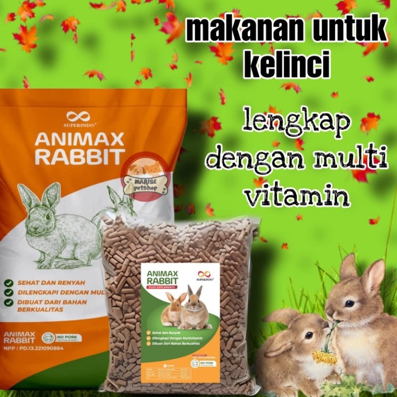 Jual Makanan kelinci animax rabbit 1 kg full vitamin dan bergizi sehat ...