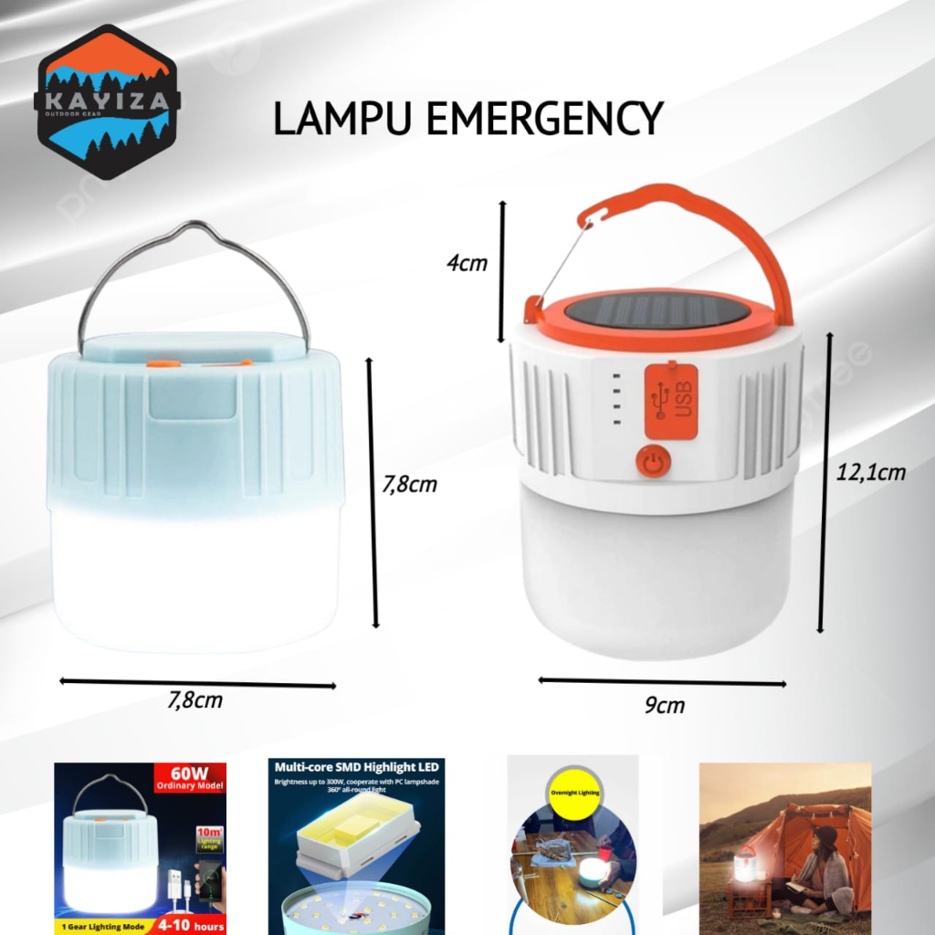 Jual Lampu tenda camping gantung - led emergency lamp tent rechargeable 5 w - lampu outdoor ...