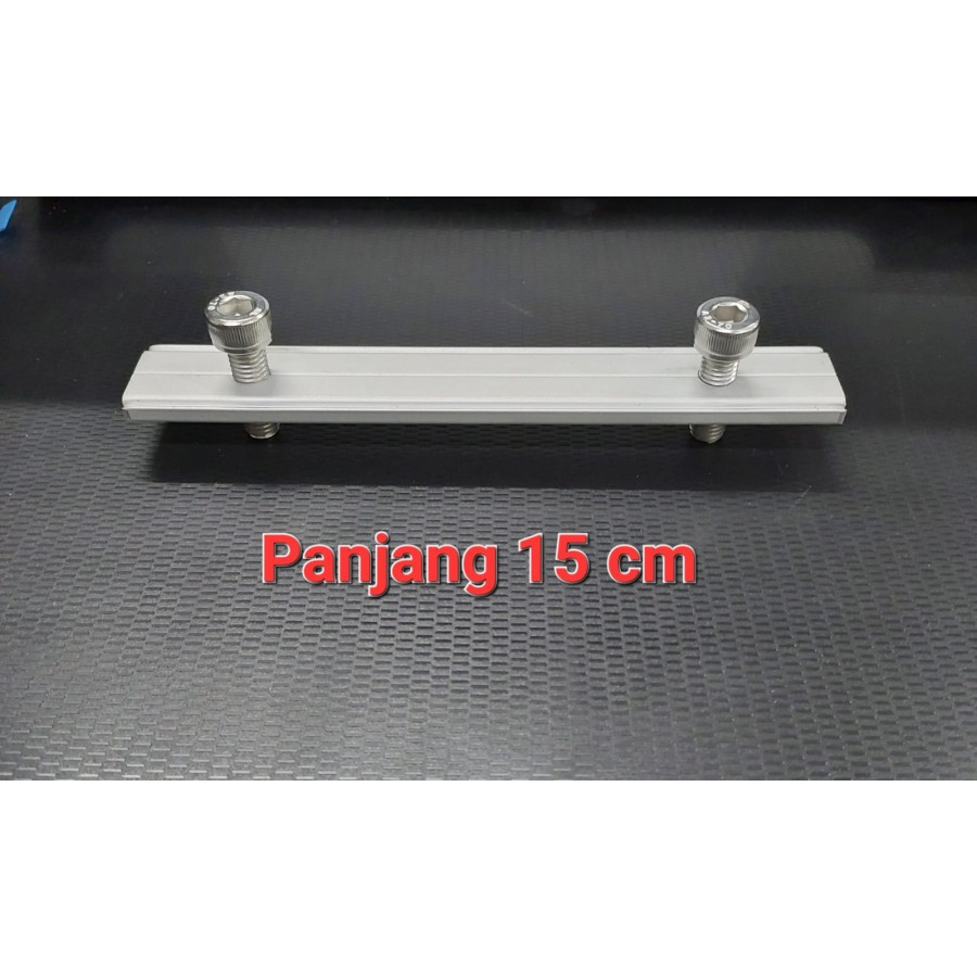Jual Bracket Panel Surya Model Rail Joint Splice Kit Aluminium | Shopee ...