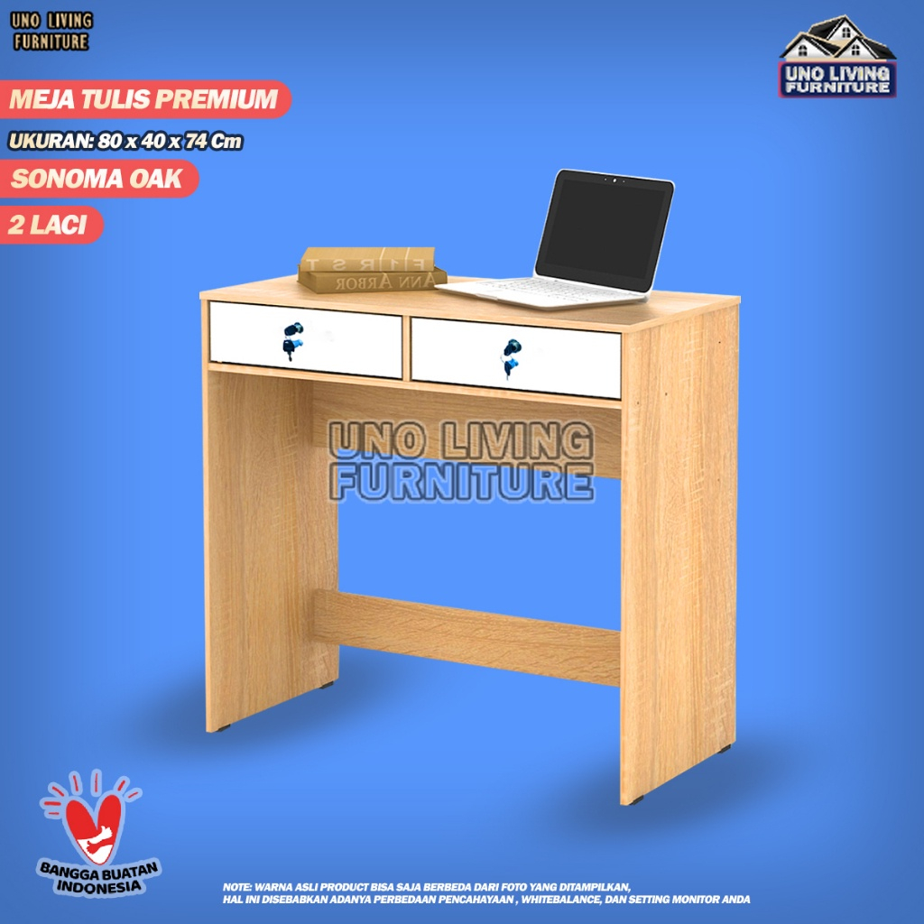 Jual MEJA LAPTOP MEJA TULIS MEJA BELAJAR KERJA KECIL WARNA PUTIH MTK 80 ...