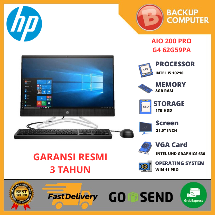 Jual HP AIO 200 PRO G4 62G59PA i5-10210U | Shopee Indonesia