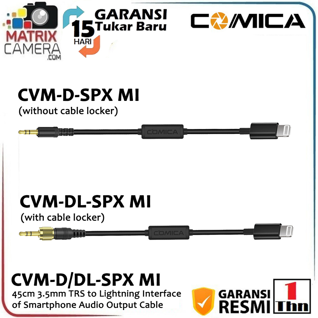 Jual COMICA CVM-D/DL-SPX MI 3.5mm TRS to Lightning Audio Output Cable ...
