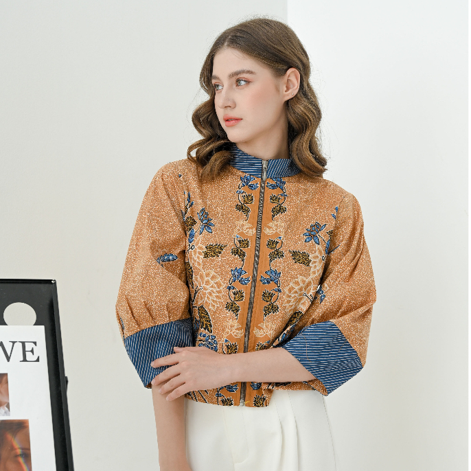 Jual Outer Batik 135 KUY/ Jaket Bomber Batik/ Seragam Batik/ Jaket ...