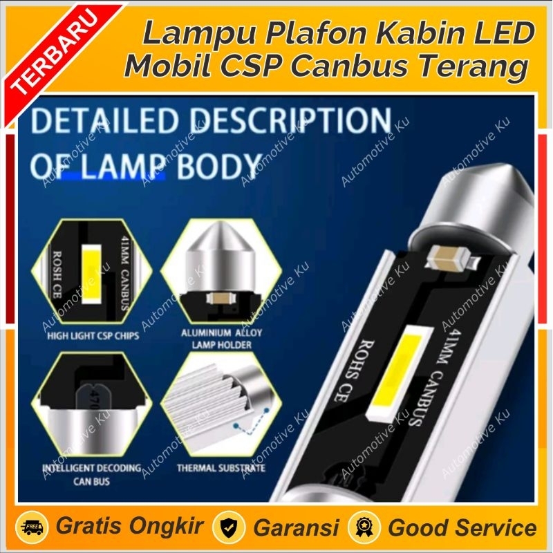 Jual LAMPU LED PLAFON KABIN MOBIL KAPSUL CSP SUPER TERANG 31 & 36 MM ...