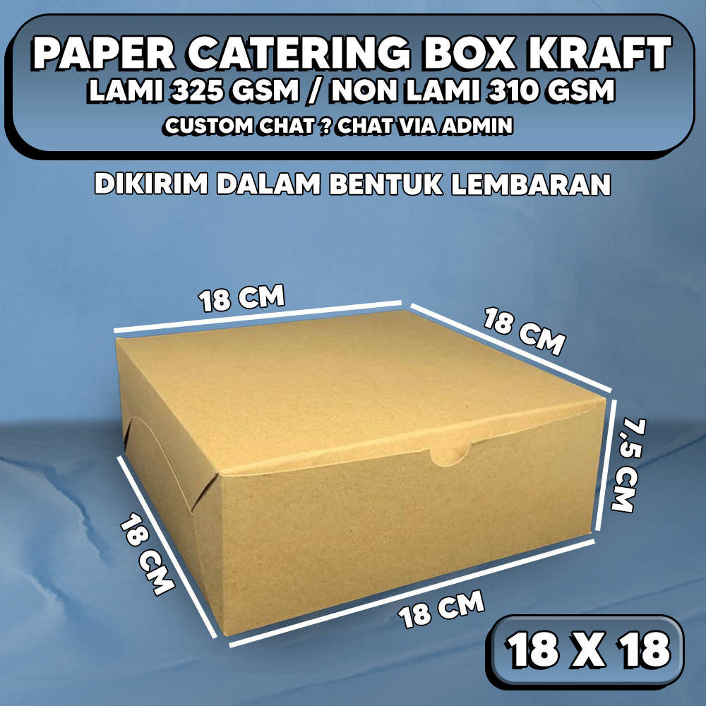 Jual KATERING BOX TEBAL 325 GSM /KOTAK NASI KRAFT/KATERING BOX NASI ...