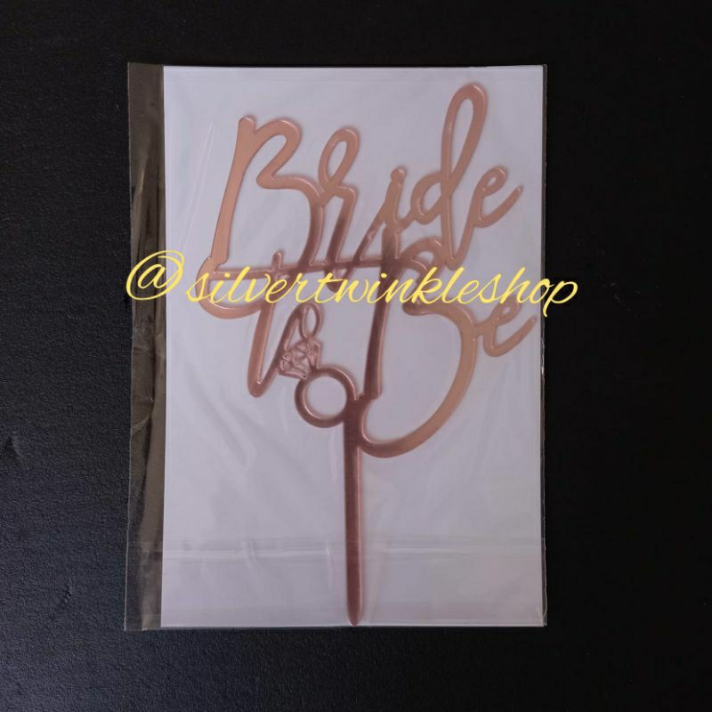 Jual Cake topper bride to be hiasan tusukan kue bridal shower pesta ...