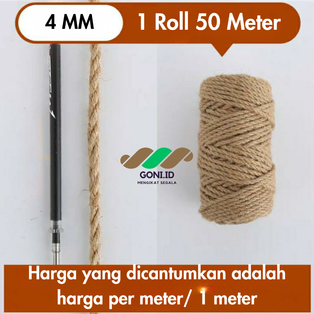 Jual Tali rami 3mm s/d 14mm PER METER Tali goni / Garukan Kucing / Tali ...