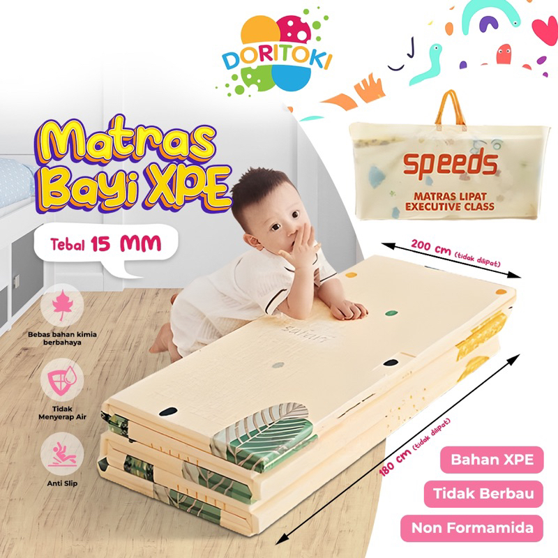 Jual Doritoki SNI Matras Bayi 180x200x1cm Playmat Bayi Karpet Lipat ...