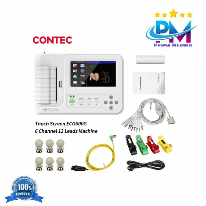 Jual Electrocardiograph 6 Chanel / 6 Channel CONTEC 600G (Touchscreen ...