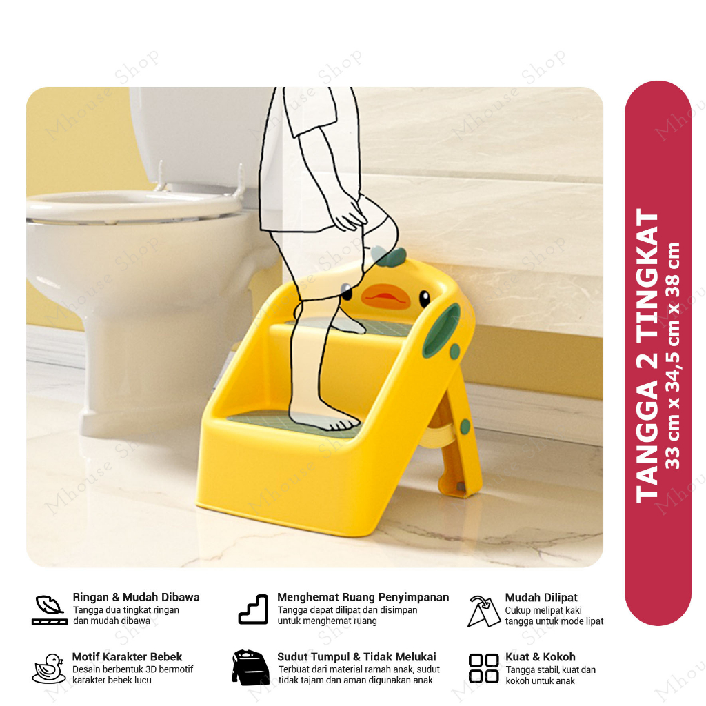 Jual TANGGA ANAK 2 TINGKAT DUCK LUCU STEP STOOL TOOL POTTY STEP SEAT ...