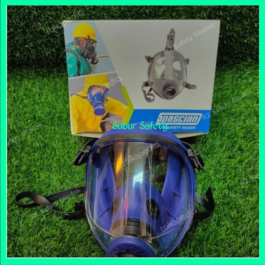 Jual Full Face Respirator TR2002 Spasciani /Masker Respirator Blue ...