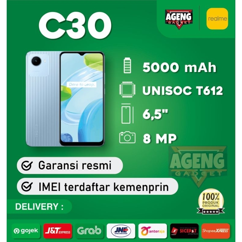 Jual Realme C30 4G 4/64 Garansi Resmi Realme Indonesia 100% Original ...