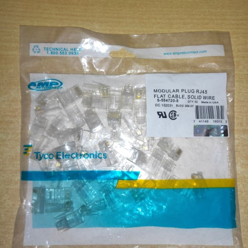 Jual rj45 amp commscope konektor rj45 commscope amp cat5 best quality ...