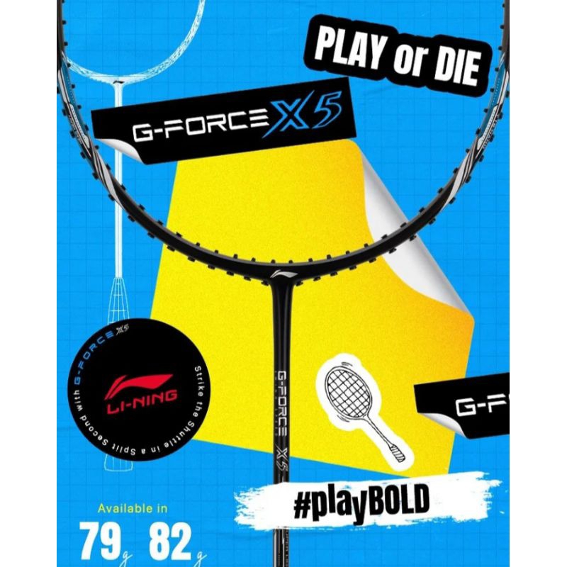 Jual NEW PRODUK ORIGINAL RAKET LI NING G-FORCE X5 | Shopee Indonesia