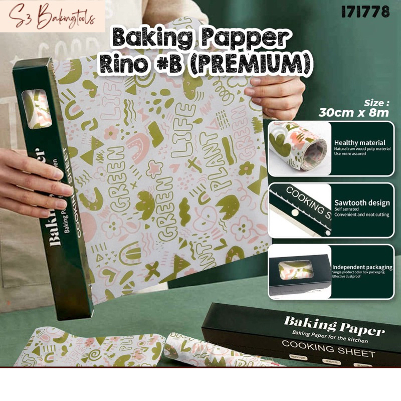 Jual Kertas Baking paper rino B premium lebar 30 cm panjang 8 meter ...