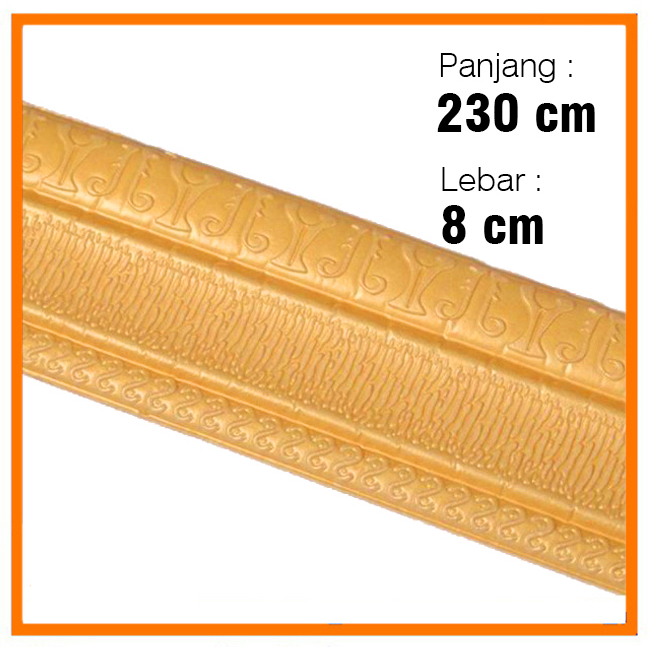 Jual KAIVAN88 PAKET 10 LEMBAR LIST WALLPAPER 3D PANJANG 230CM*8CM ...