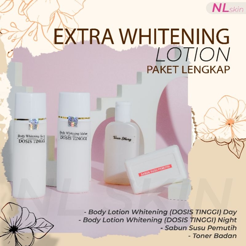 Jual PAKET LENGKAP HB EXTRA WHITENING DOSIS TINGGI HANDBODY WHITENING PEMUTIH BADAN 100% ...