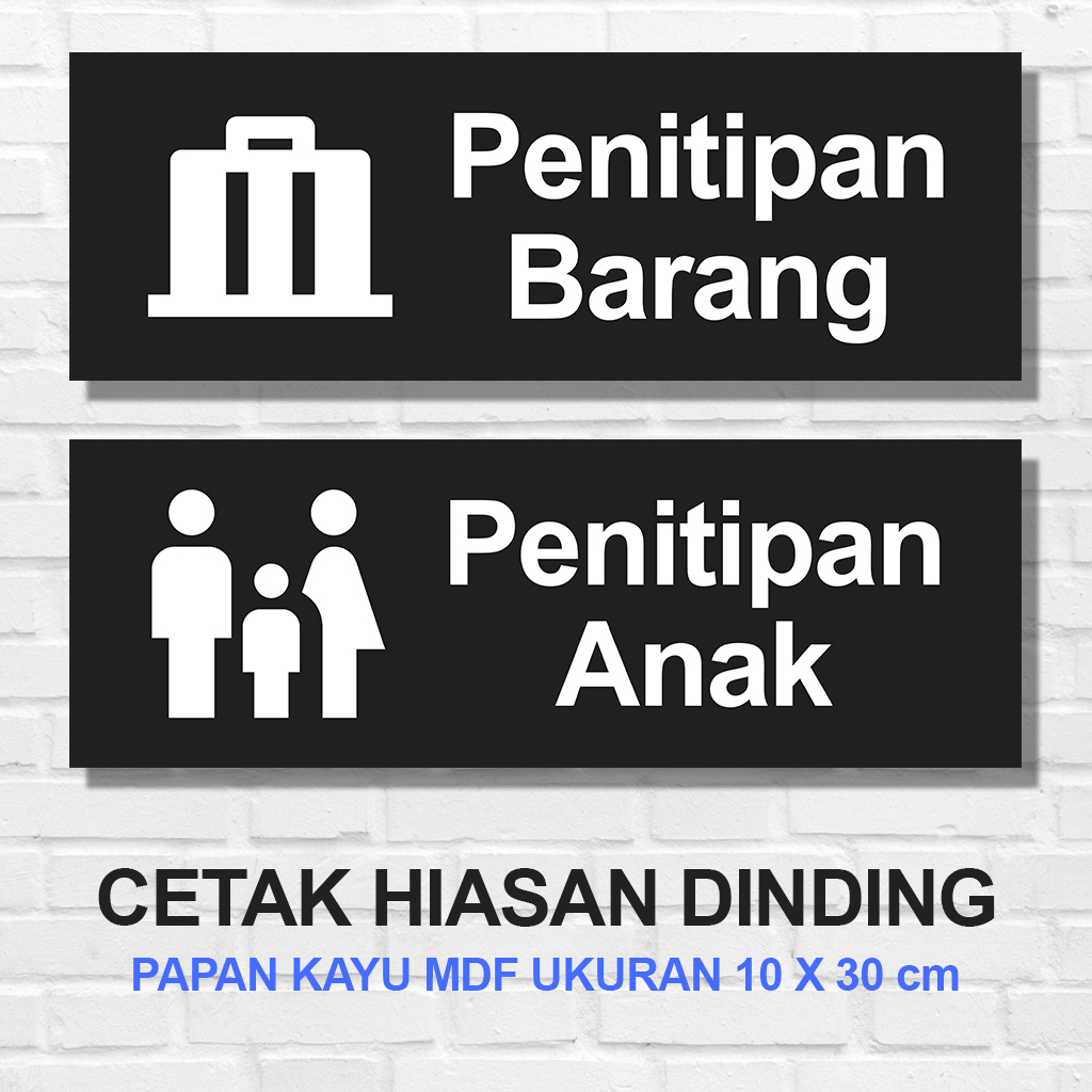 Jual CM DECOR - SIGN PENITIPAN LOKER BARANG BERHARGA TAS KOPER DAN ANAK ...