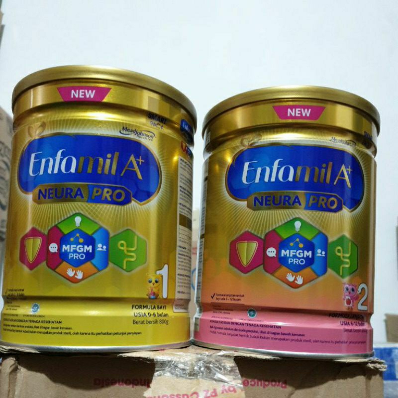 Jual SUSU ENFAMIL A+ NEURO PRO TAHAP 1 / TAHAP 2 800G | Shopee Indonesia