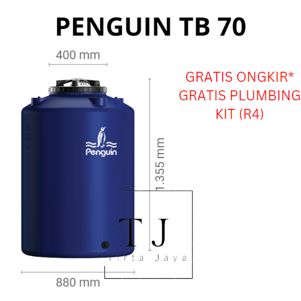 Jual TANDON AIR PENGUIN TB 70 650 Liter Toren Air Tangki Air Water Tank ...