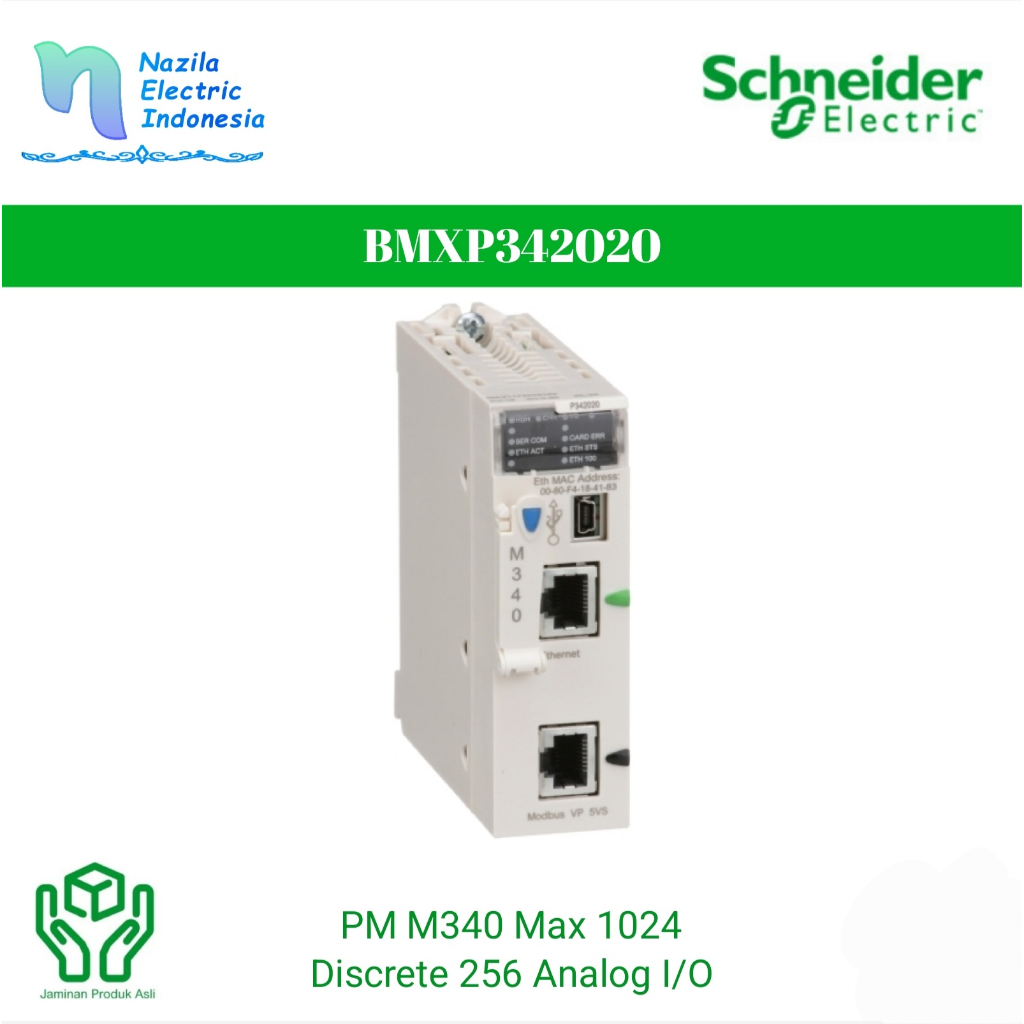 Jual Schneider BMXP342020 CPU340-20 Modbus Ethernet M340 Original ...