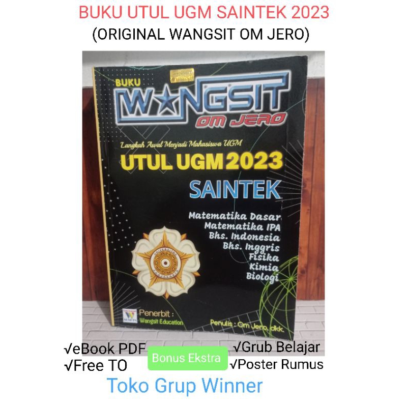 Jual BUKU WANGSIT UTUL UGM SAINTEK IPA 2023|||ORIGINAL TERUPDATE + BONUS EKSTRA | Shopee Indonesia