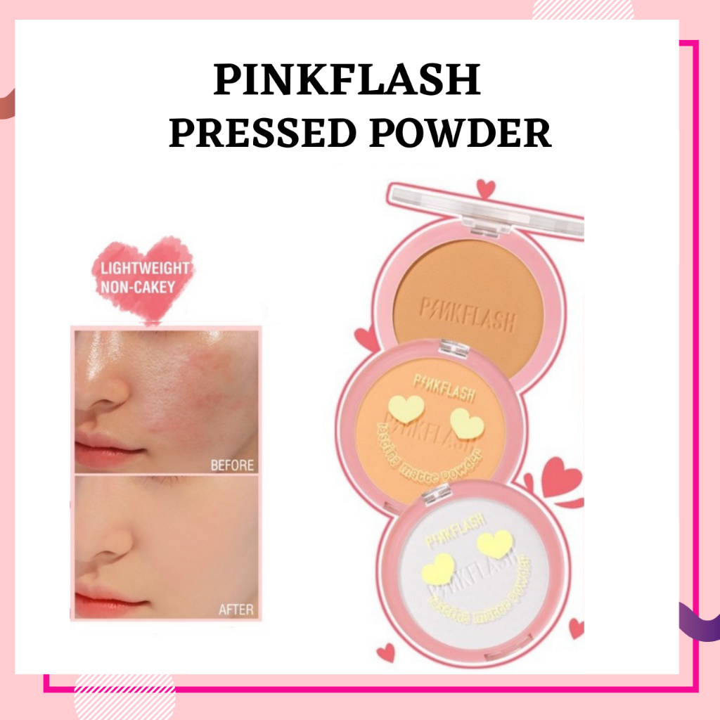Jual Pinkflash Lasting Matte Pressed Powder / Bedak Padat | Shopee ...