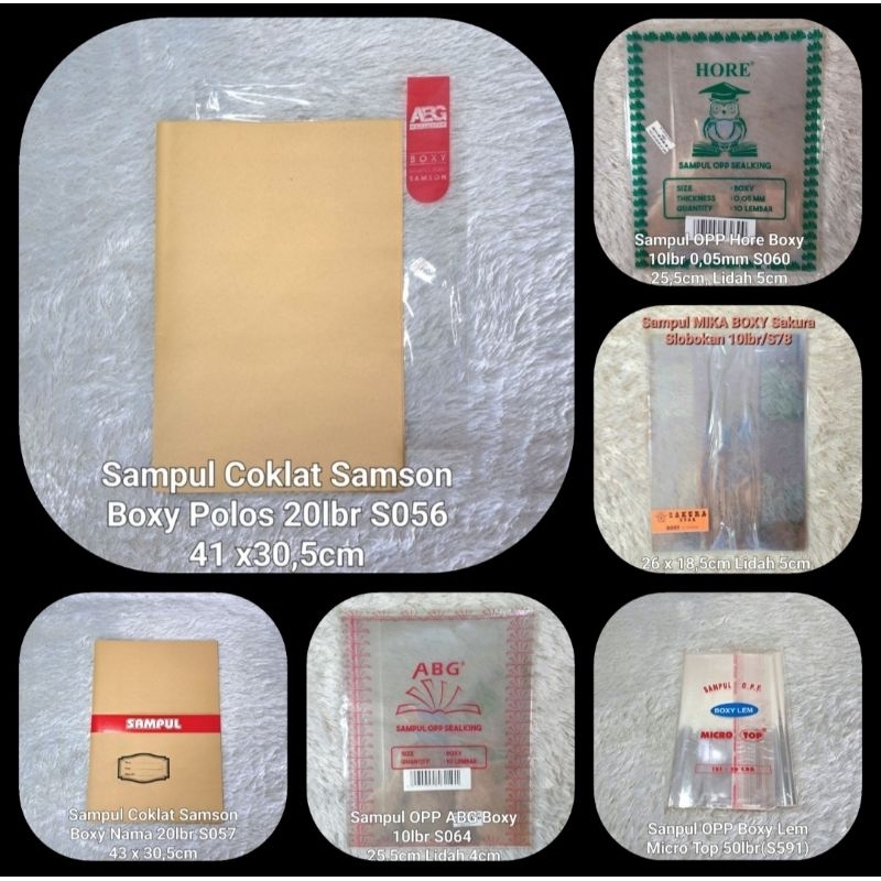 Jual Sampul Boxy Boxi Mika Sakura Opp Hore Opp Abg Coklat Polos Coklat