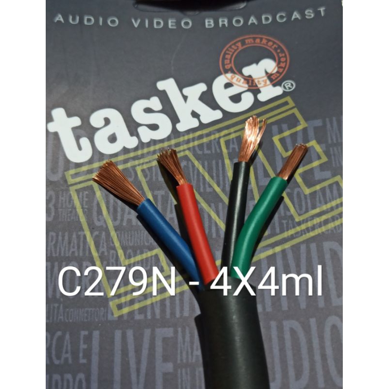 Jual Kabel Speaker isi 4x4mm / Meter TASKER C279N Nero Black | Shopee ...
