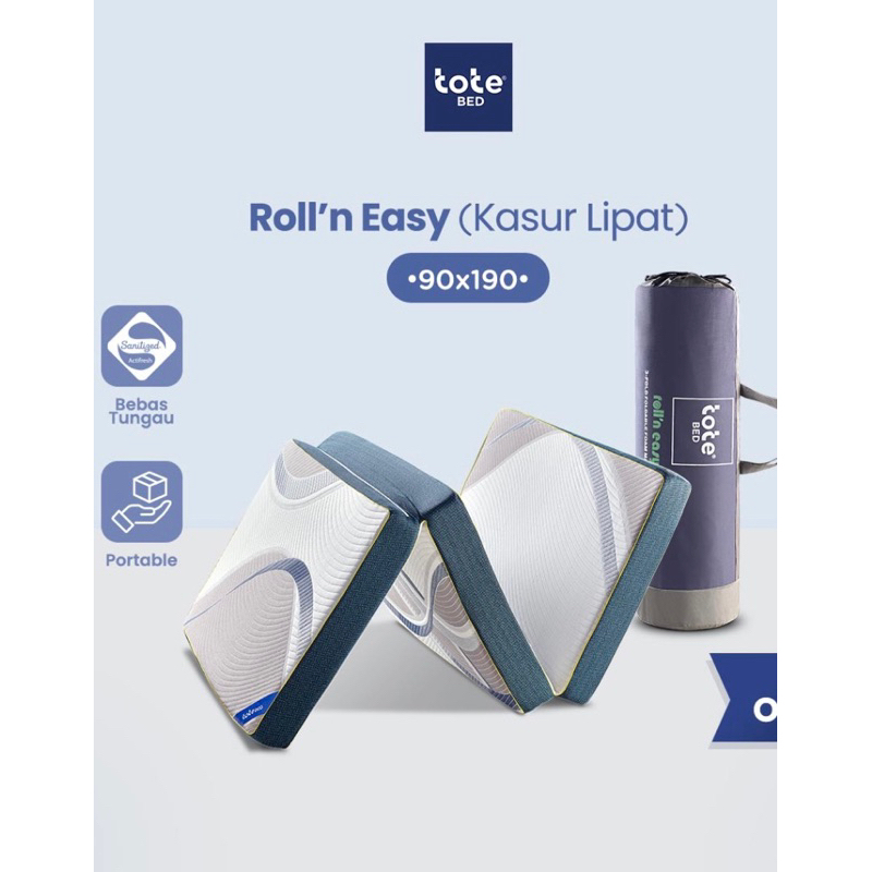 Jual Kasur Lipat Tote Bed Roll n Easy | Shopee Indonesia