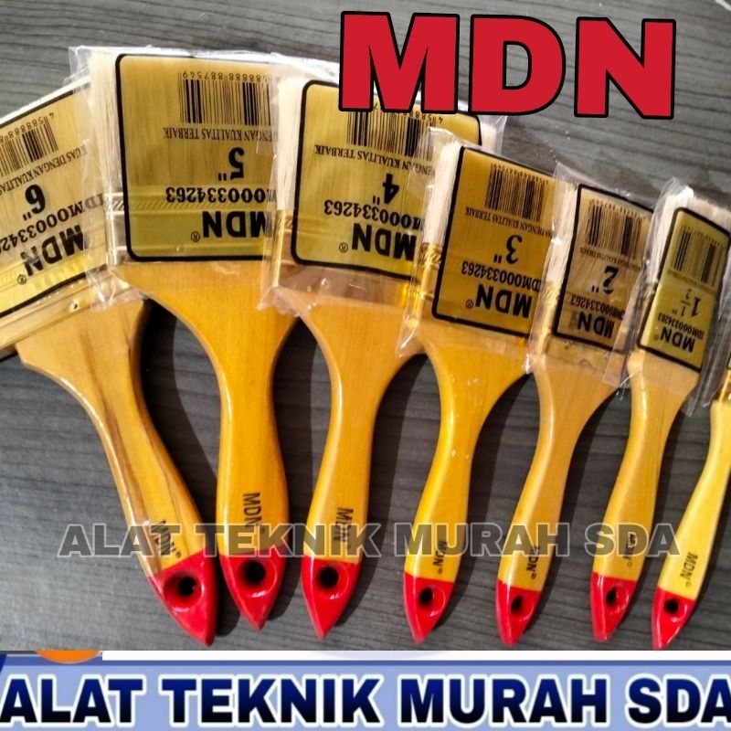 Jual KUAS CAT BAGUS MDN UKURAN 1" 1.5" 2" 2.5" 3" 4" 5" KUAS TEMBOK KUAS KAYU KUAS TEMBOK ...