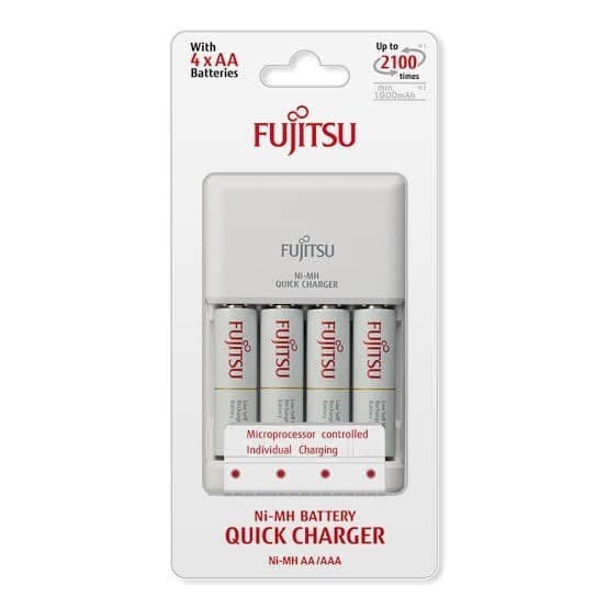 Jual Charger Baterai Fujitsu Quick Charger 2jam + 4 Batre AA 1900mAh ...