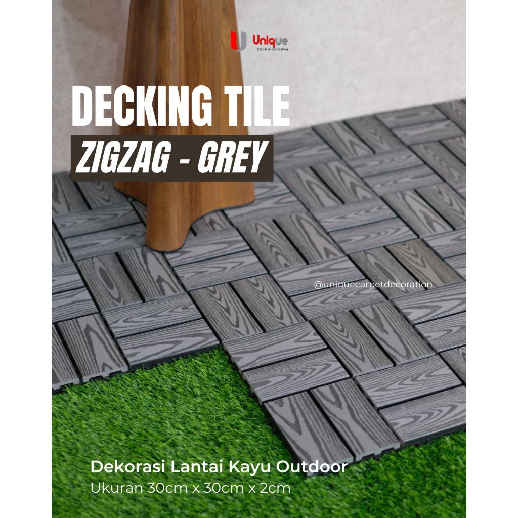 Jual Decking Tile WPC Outdoor / Dekorasi Lantai Kayu Motif Line ...