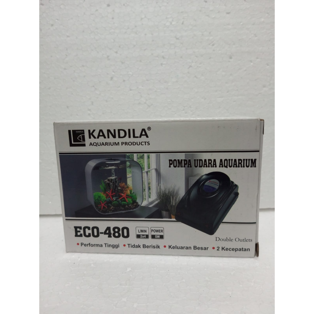 Jual Kandila ECO - 480 Aerator Pompa Udara Aquarium 2 Lubang KD ECO-480 | Shopee Indonesia