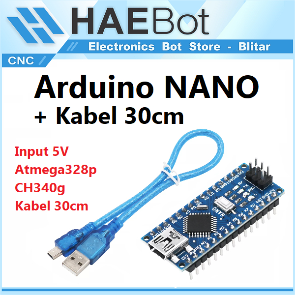 Jual [HAEBOT] Module Arduinoo Nano CH340G Atmega328p + Kabel Mini USB ...