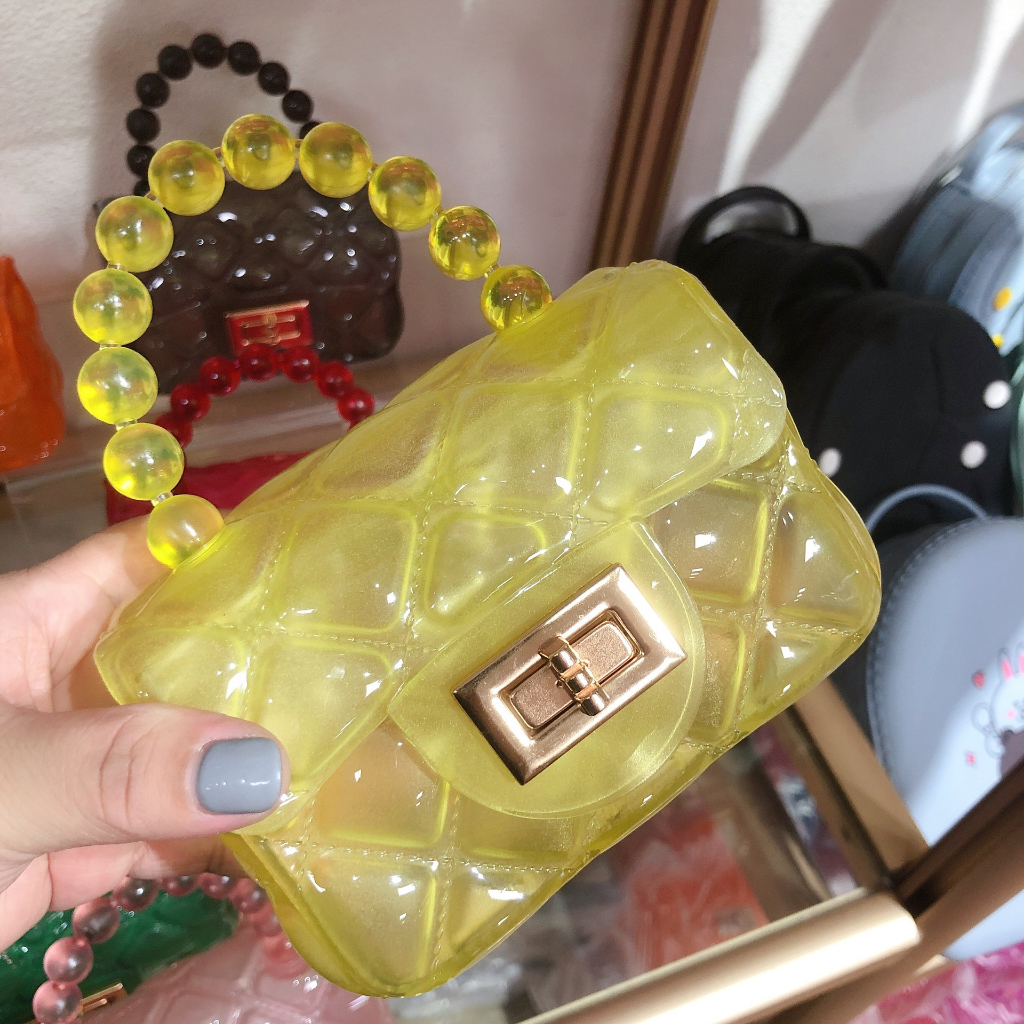Jual COD - T5640 Tas Jelly Glossy Mini Boneka Anak / Jelly Bag Mutiara ...