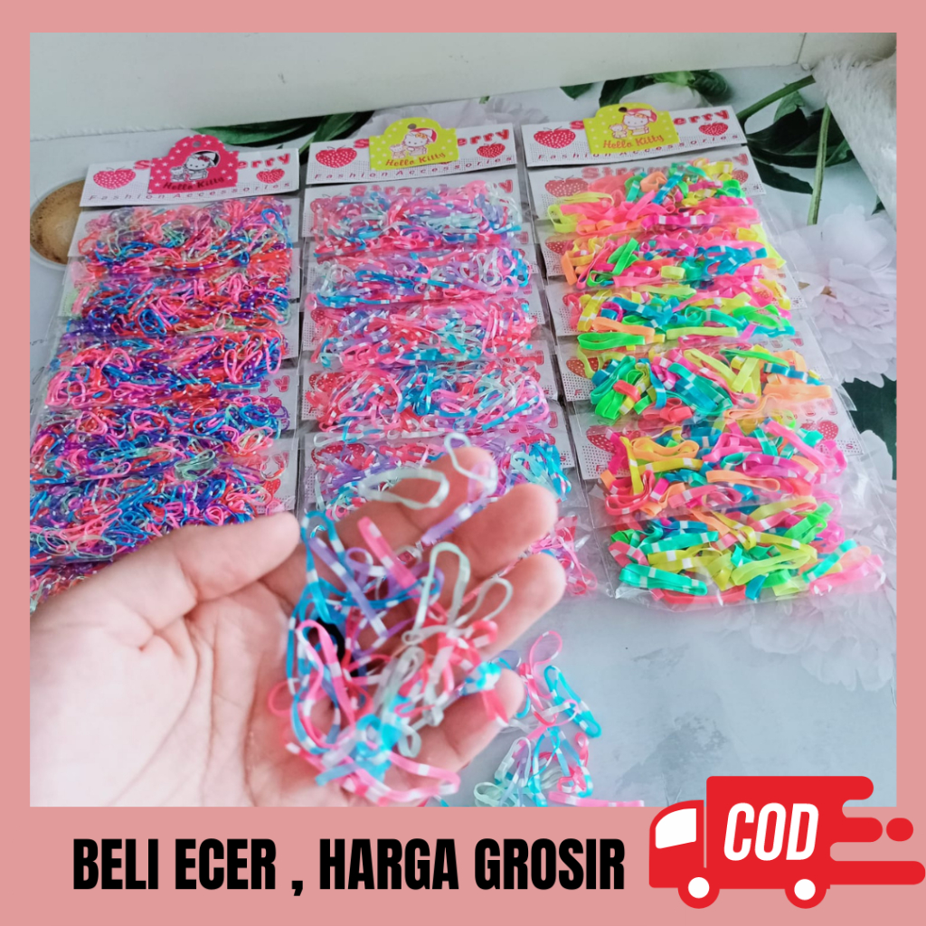 Jual KEMASAN BESAR Ikat Rambut Karet Jepang / Karet Rambut 1/2 Lusin ...
