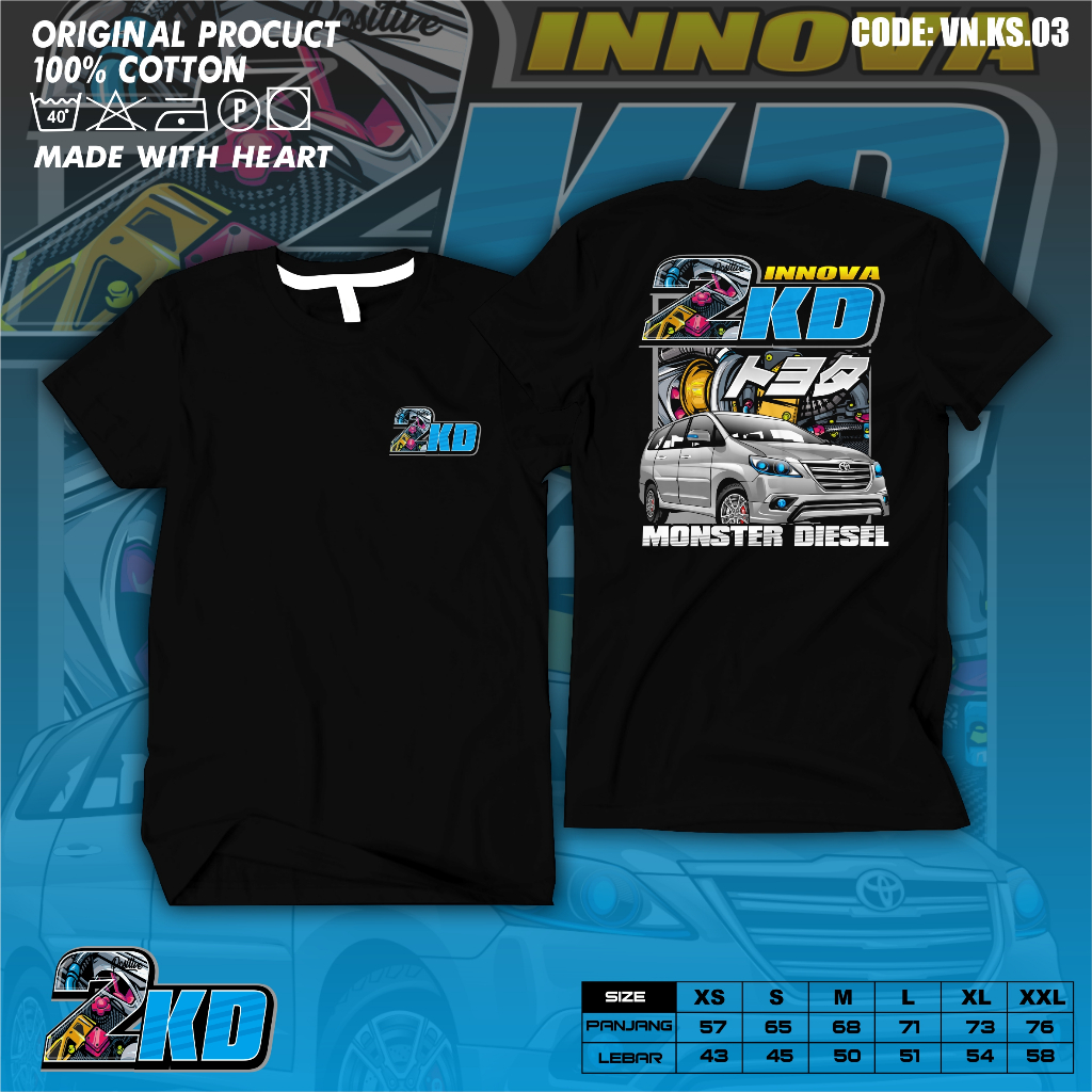 Jual Kaos Racing INNOVA 2KD Baju Distro Pria INNOVA 2KD T-Shirt ...