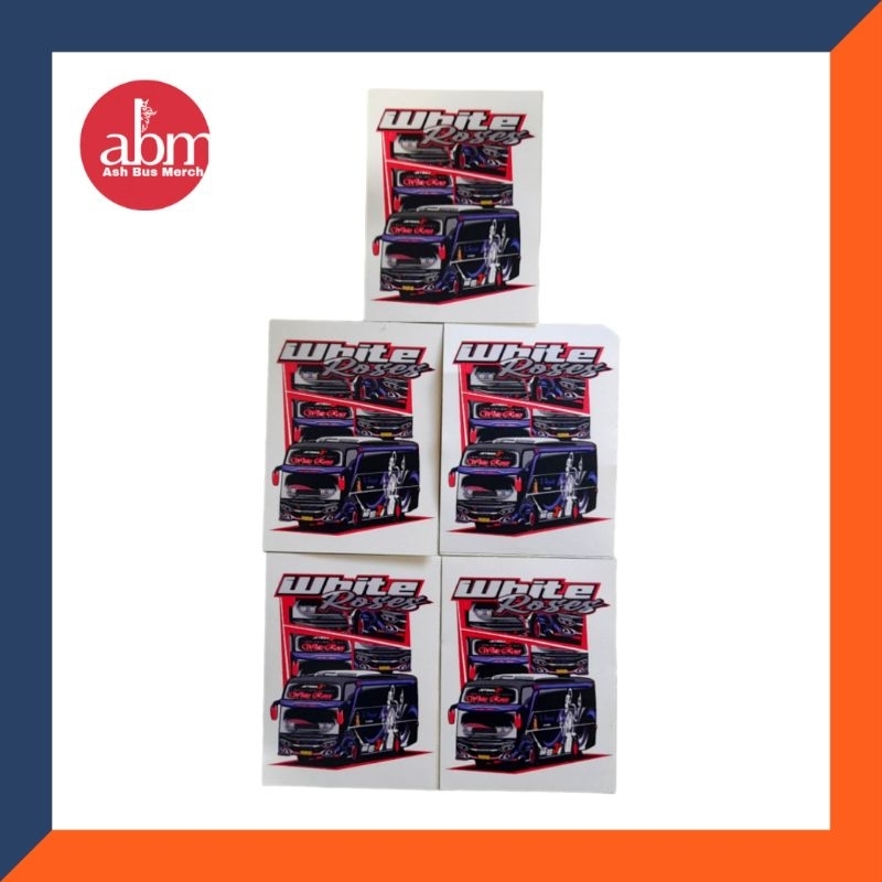 Jual 5 Pcs Sticker Bus Stiker Bis Po Haryanto White Roses Shopee Indonesia