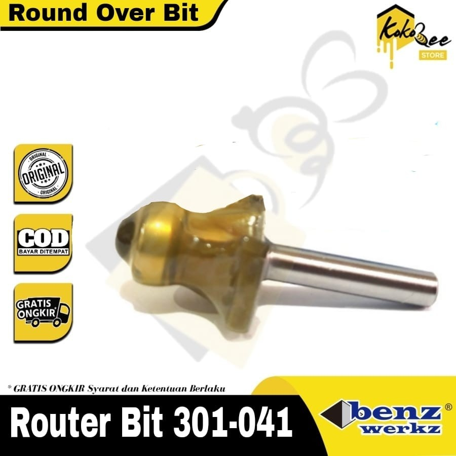 Jual Mata profil router round over bit 7,9 mm x 1/4" mm 301-041 benz ...