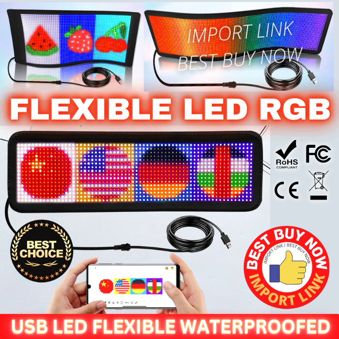 Jual Lampu LED papan screen display iklan Flexible PNP Moving running ...