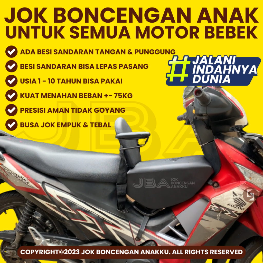 Jual Jok Motor Anak Boncengan Depan Motor Bebek Kursi Dudukan Portable ...