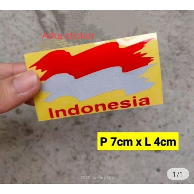 Jual STICKER BENDERA INDONESIA CUTTING UKURAN 4X7CM | Shopee Indonesia