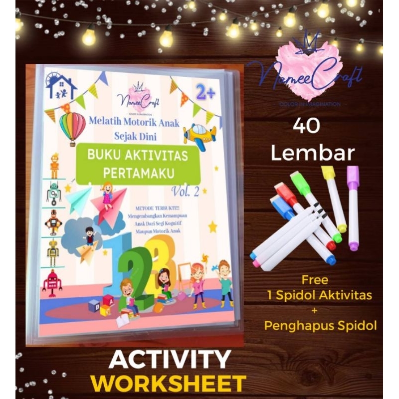 Jual Buku Aktivitas Pertamaku Worksheet Wipe And Clean Vol 2 Buku
