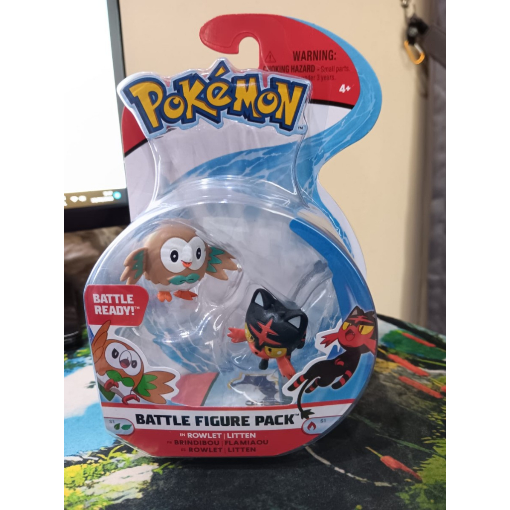 Jual Pokemon Battle Figure Pack -ROWLET&LITTEN - Wicked Cool Toys WCT ...