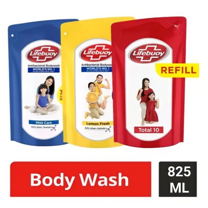 Jual Lifebuoy Saub Cair Refill 825ml| Lifebuoy Body Wash Lemon Fresh ...