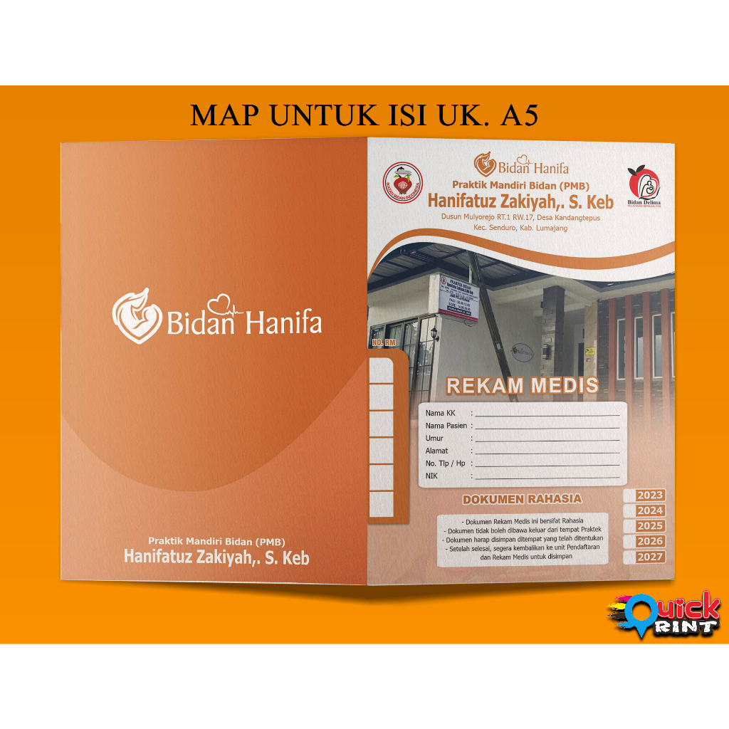Jual Map Folder Ukuran Isi A5 / Map Puskesmas / Map Klinik / Map ...