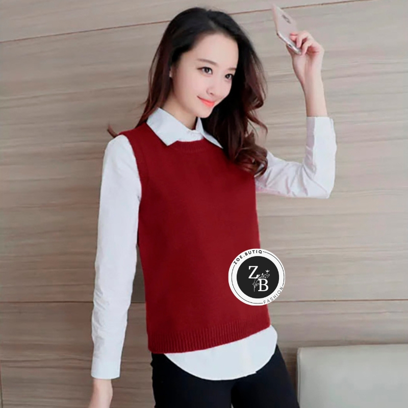 Jual Rompi O'neck Rajut Casual Premium Korea Style Wanita Kekinian Model Terbaru- Onel | Shopee ...